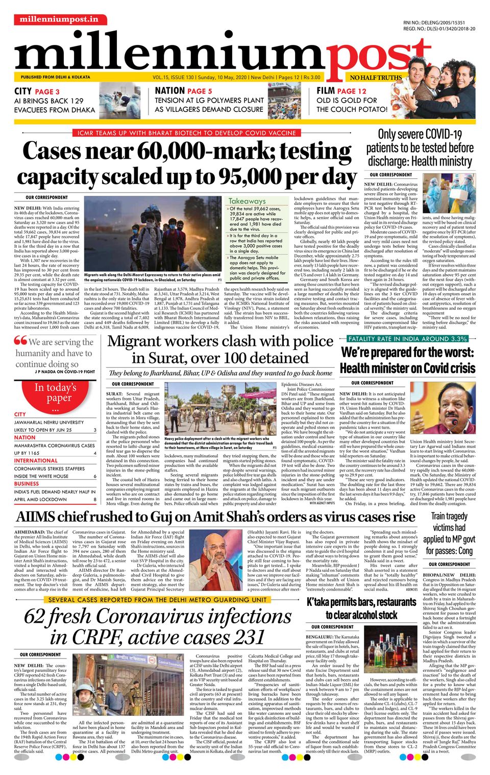 Millennium Post Delhi-May 10, 2020 Newspaper - Get your Digital ...