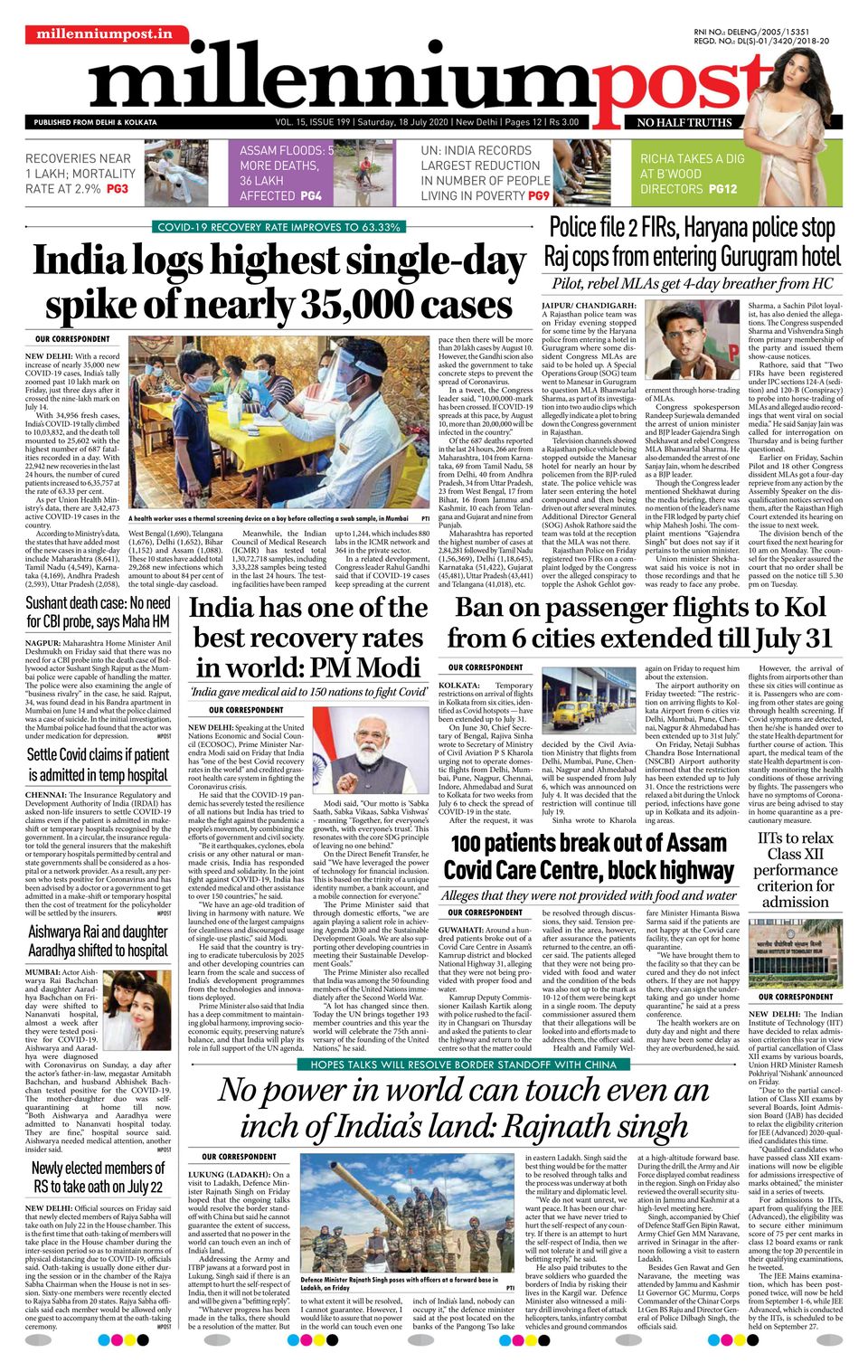 Millennium Post Delhi-July 18, 2020 Newspaper - Get your Digital ...