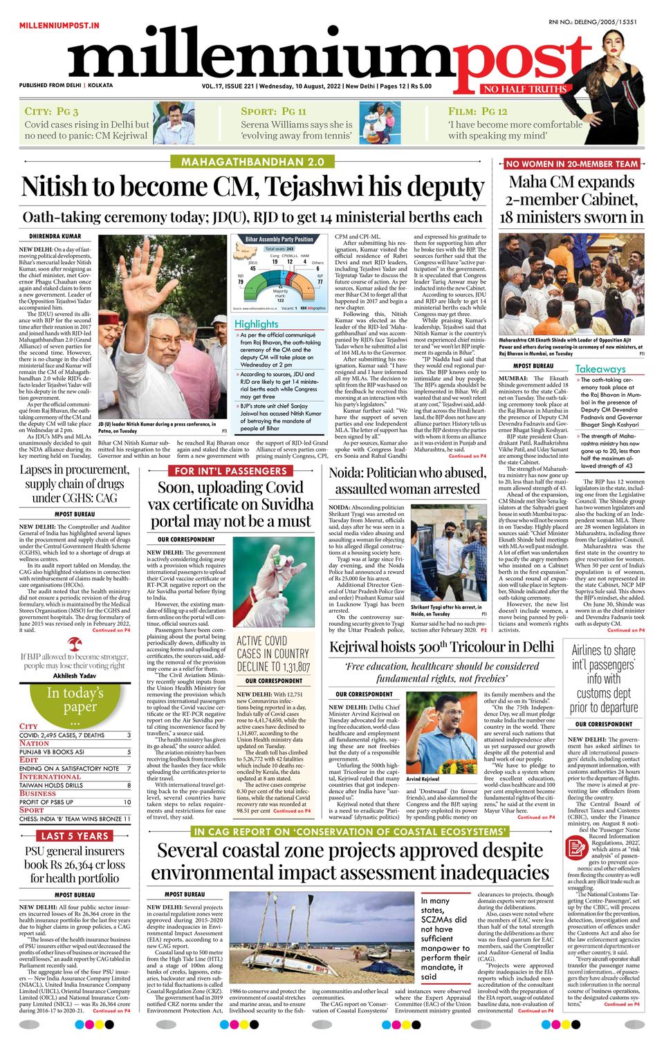 Millennium Post Delhi-August 10, 2022 Newspaper