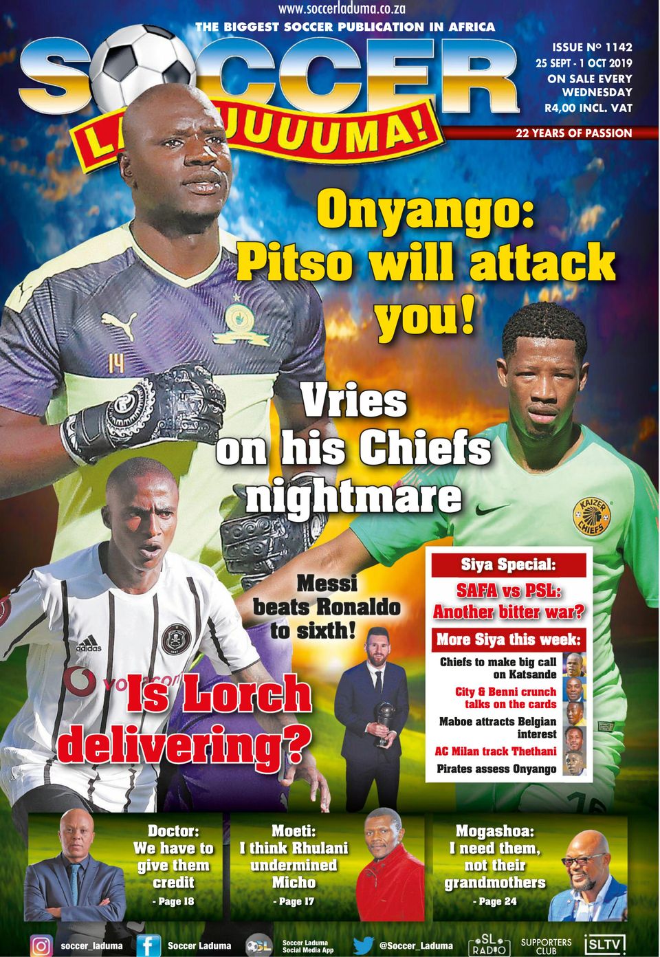 Soccer Laduma-September 25, 2019 Magazine - Get your Digital Subscription