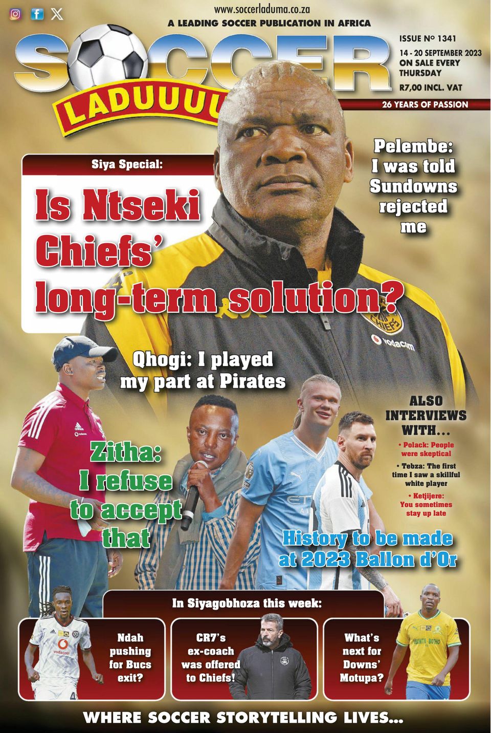 Get digital access to Soccer Laduma - 14 September 2023 issue | Magzter.com