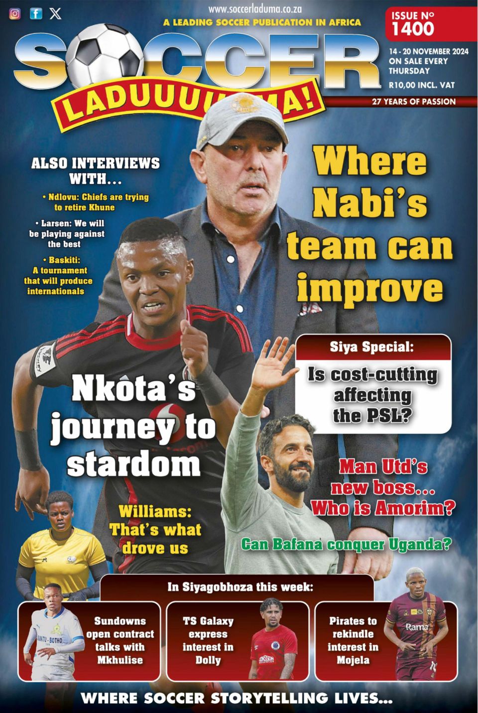Get digital access to Soccer Laduma - November 14, 2024 issue | Magzter.com