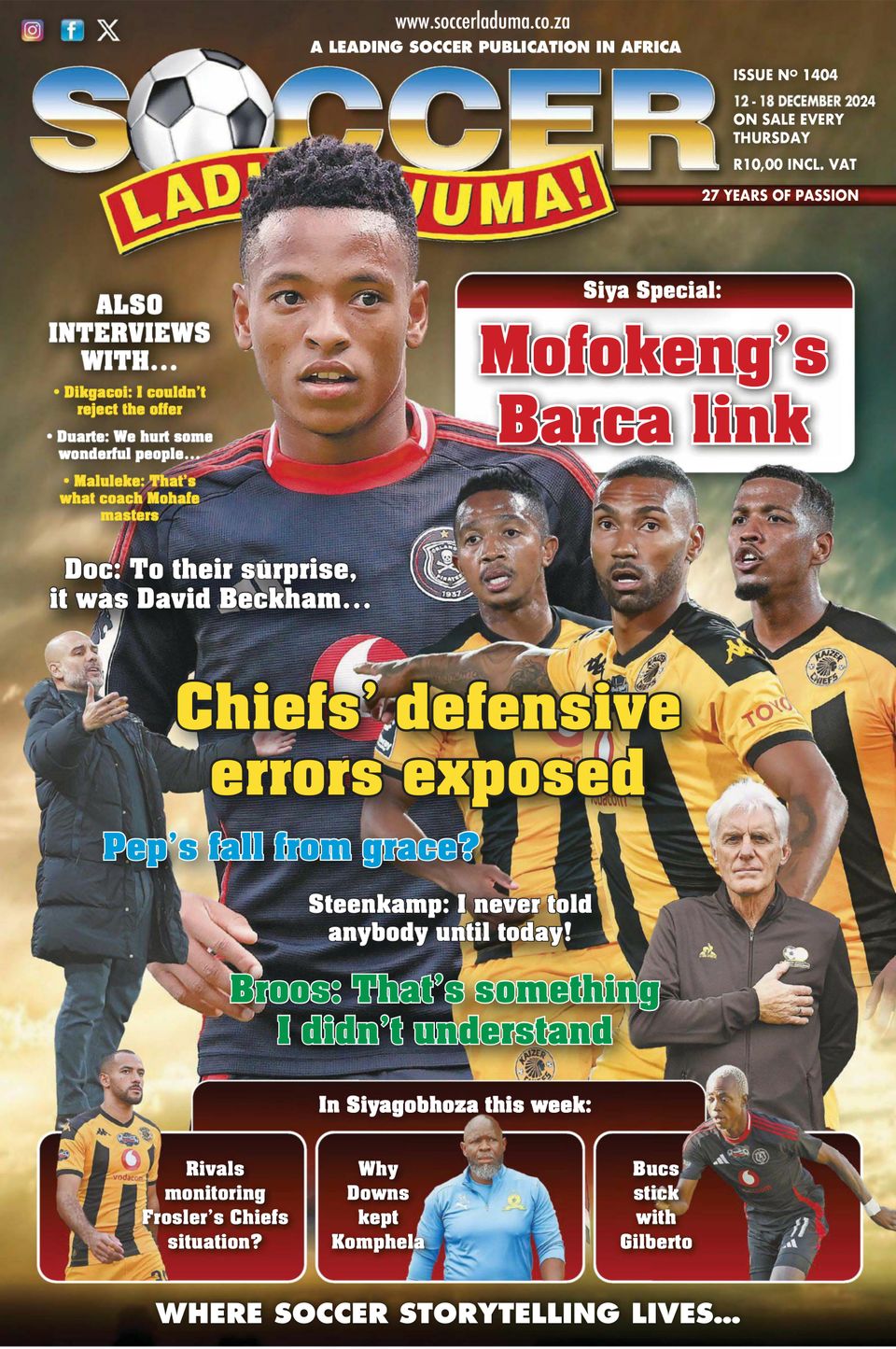 Get digital access to Soccer Laduma - December 12, 2024 issue | Magzter.com