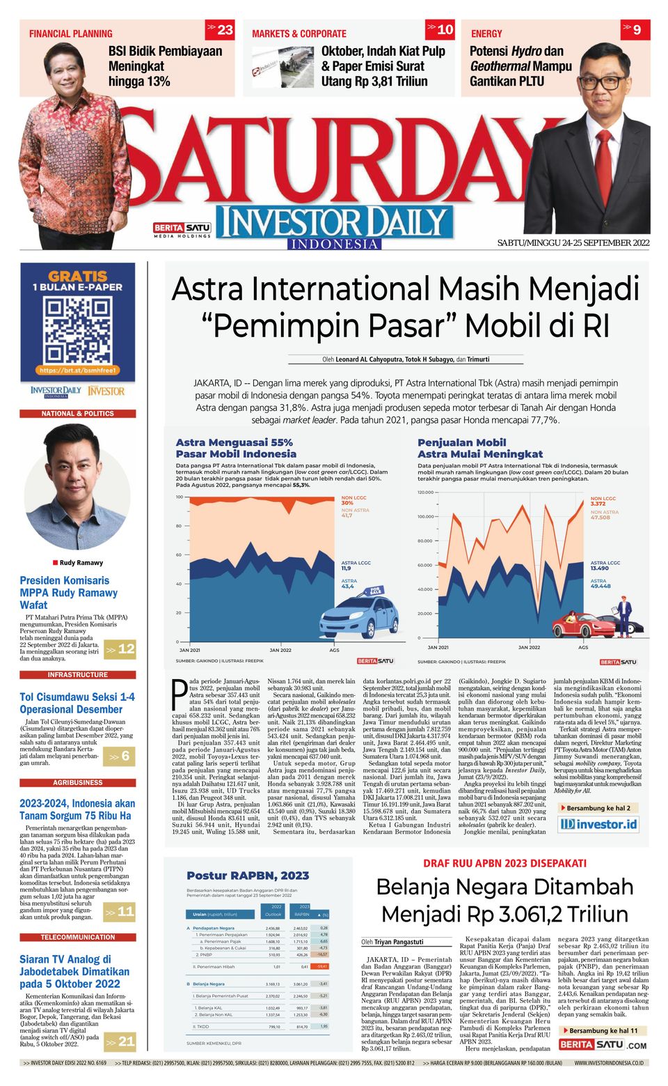 Get digital access to Investor Daily Indonesia - September 24, 2022 ...