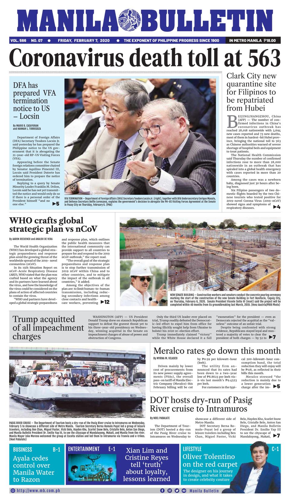 Manila Bulletin-February 7, 2020 Newspaper - Get your Digital Subscription