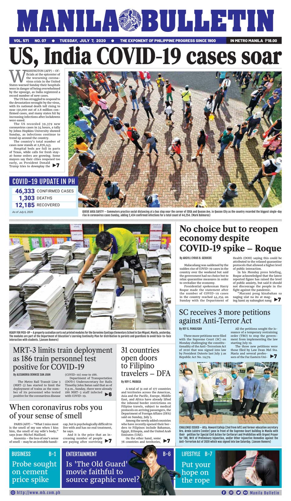 Manila Bulletin-July 7, 2020 Newspaper - Get your Digital Subscription