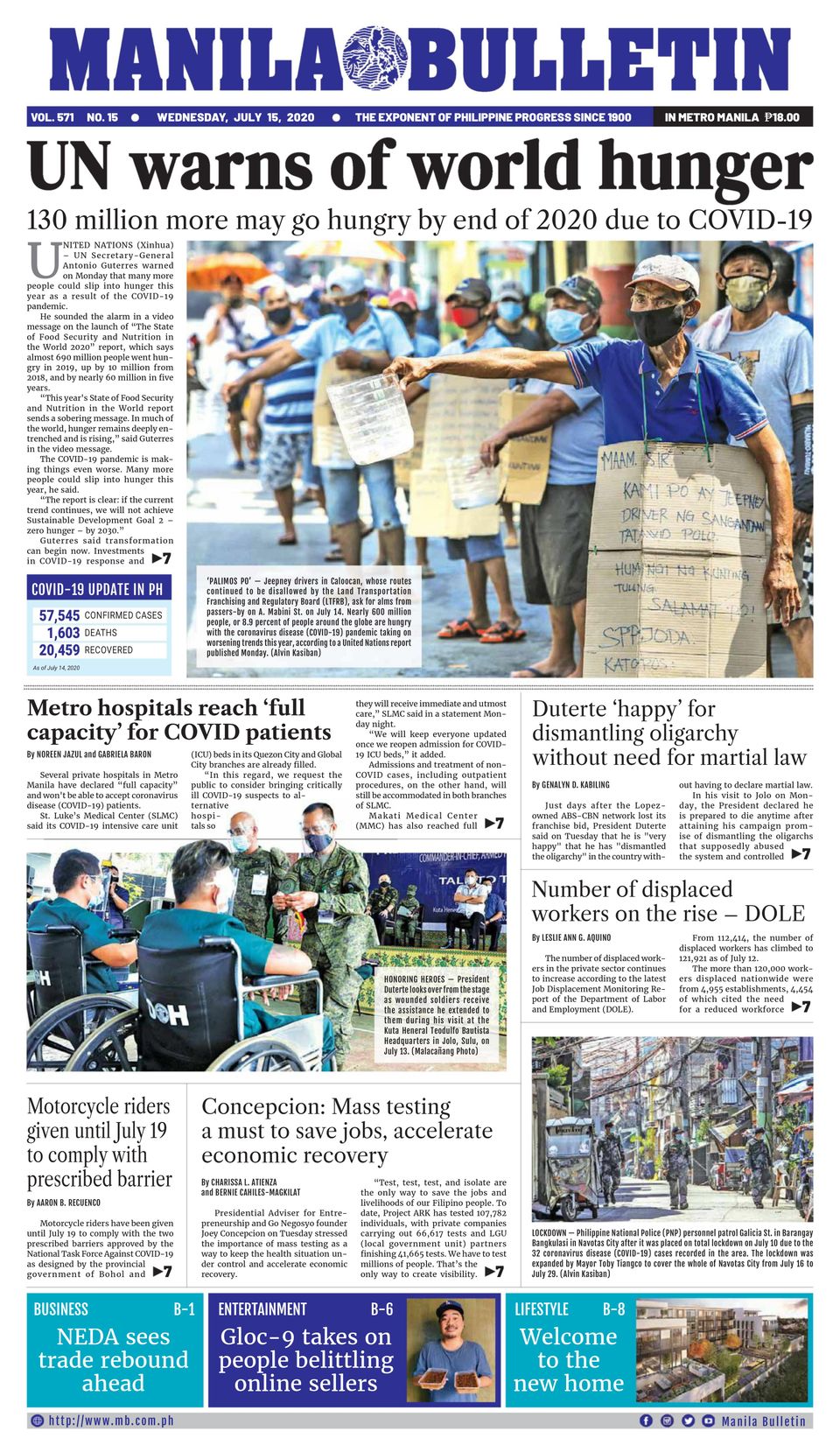 Get digital access to Manila Bulletin - July 15, 2020 issue | Magzter.com
