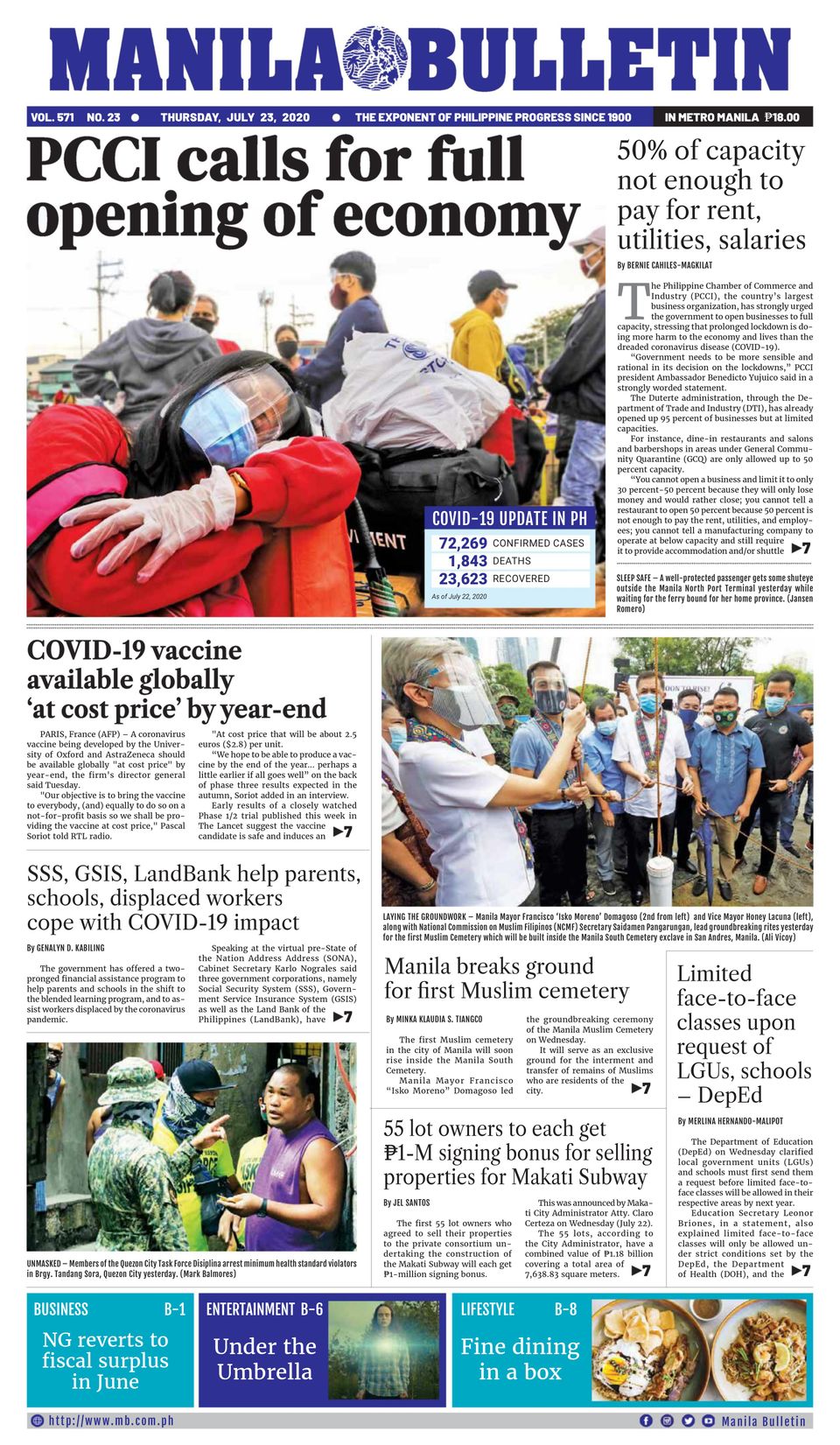 Manila Bulletin-July 23, 2020 Newspaper - Get your Digital Subscription