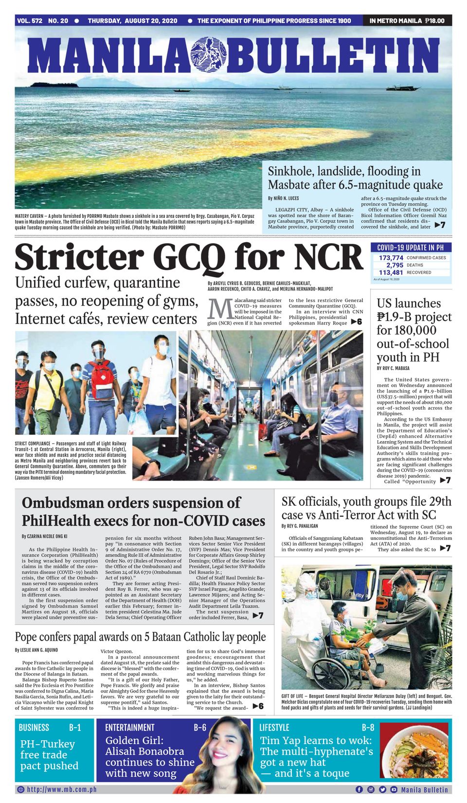 Get digital access to Manila Bulletin - August 20, 2020 issue | Magzter.com