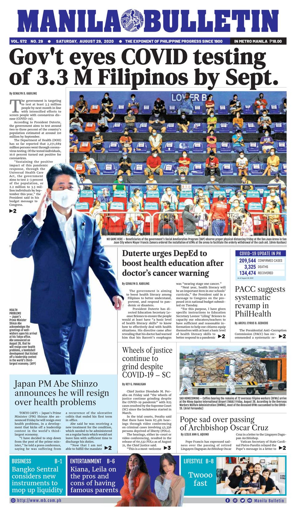 Manila Bulletin-August 29, 2020 Newspaper - Get your Digital Subscription
