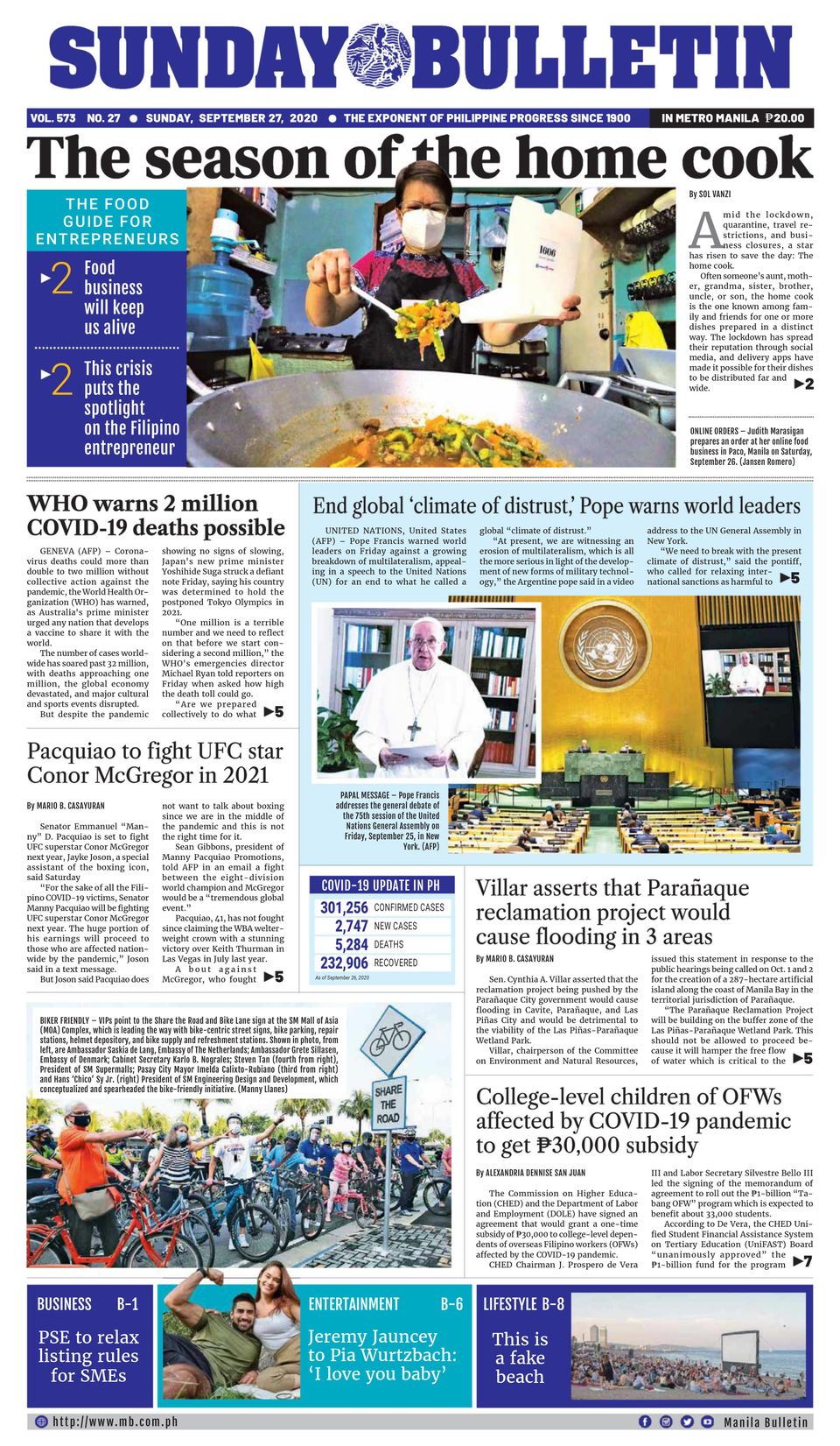 Manila Bulletin-September 27, 2020 Newspaper - Get your Digital ...