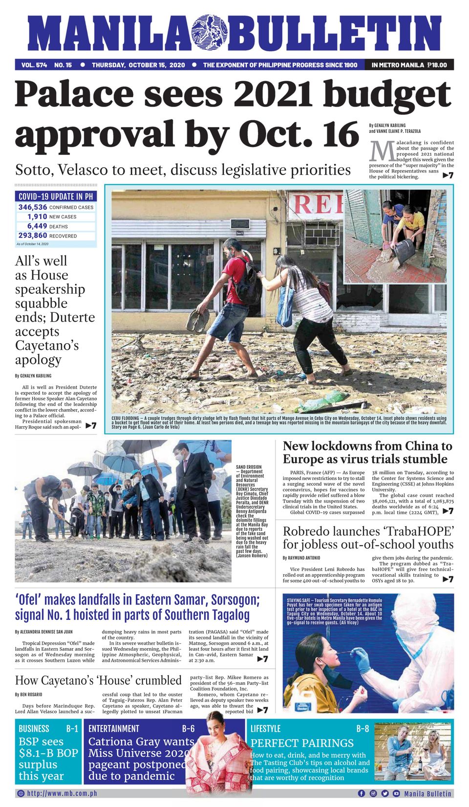 Get digital access to Manila Bulletin - October 15, 2020 issue ...