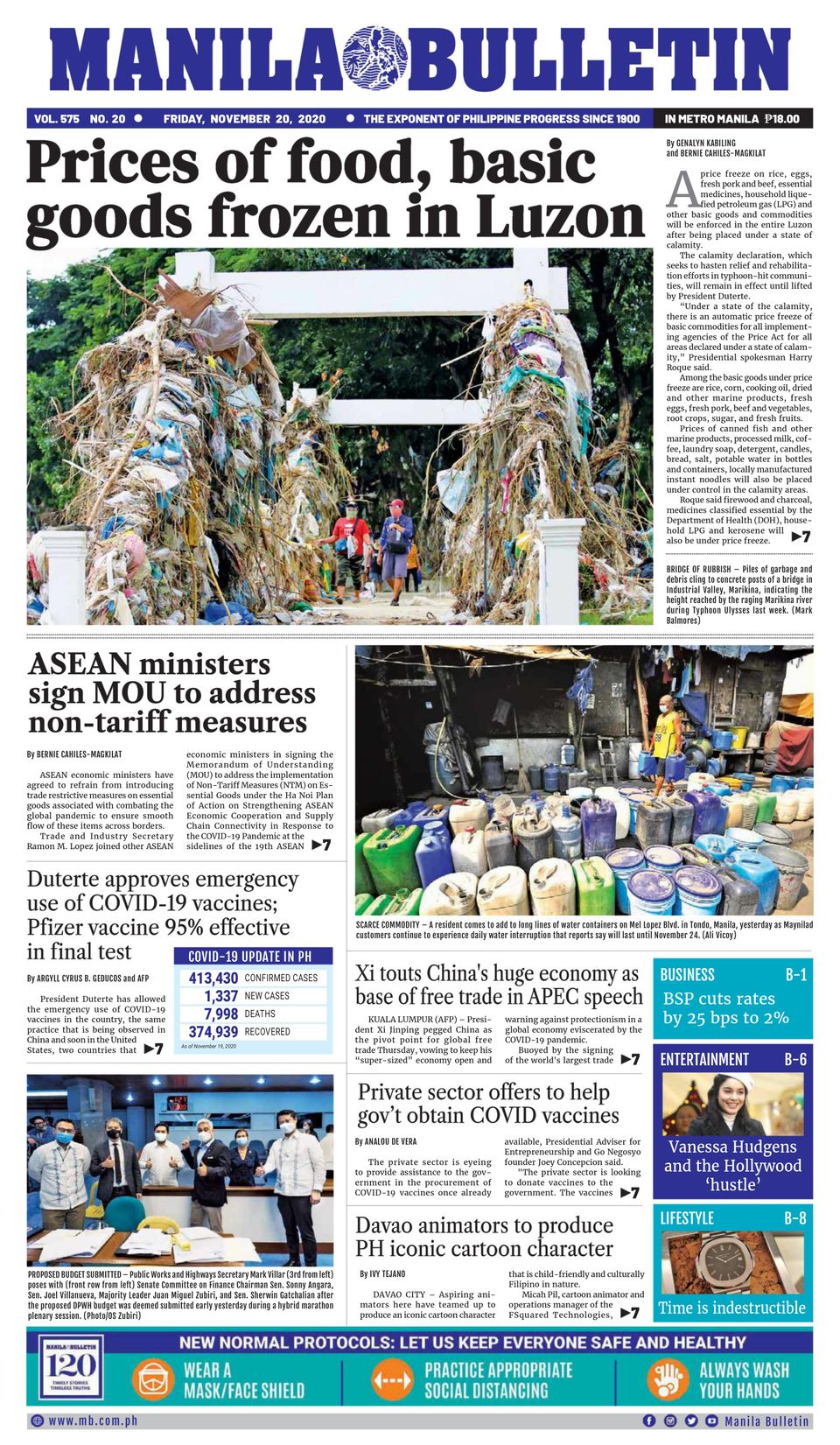 Get digital access to Manila Bulletin - November 20, 2020 issue ...
