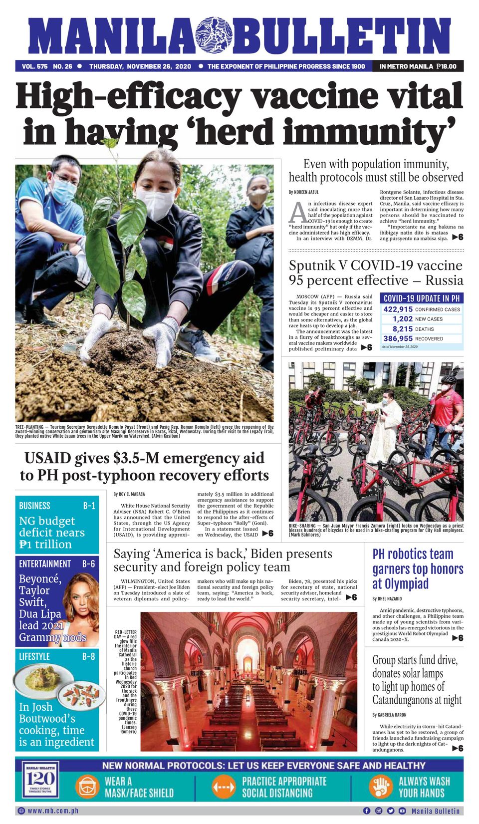 Get digital access to Manila Bulletin - November 26, 2020 issue ...