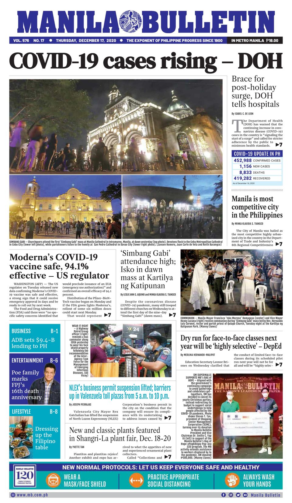 Get digital access to Manila Bulletin - December 17, 2020 issue ...