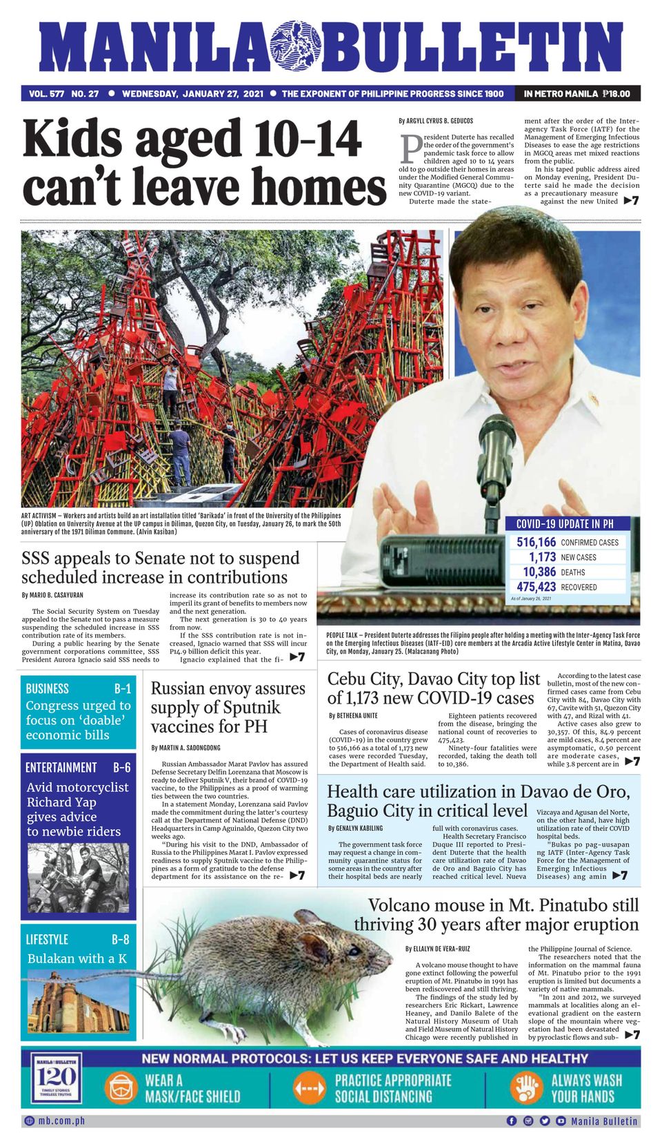 Get digital access to Manila Bulletin - January 27, 2021 issue ...