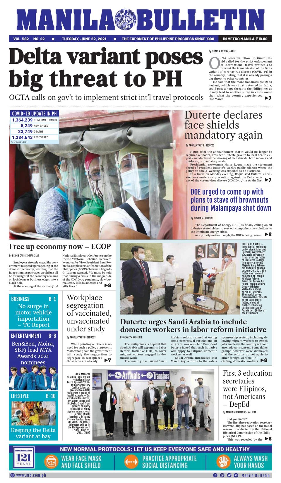 Get digital access to Manila Bulletin - June 22, 2021 issue | Magzter.com