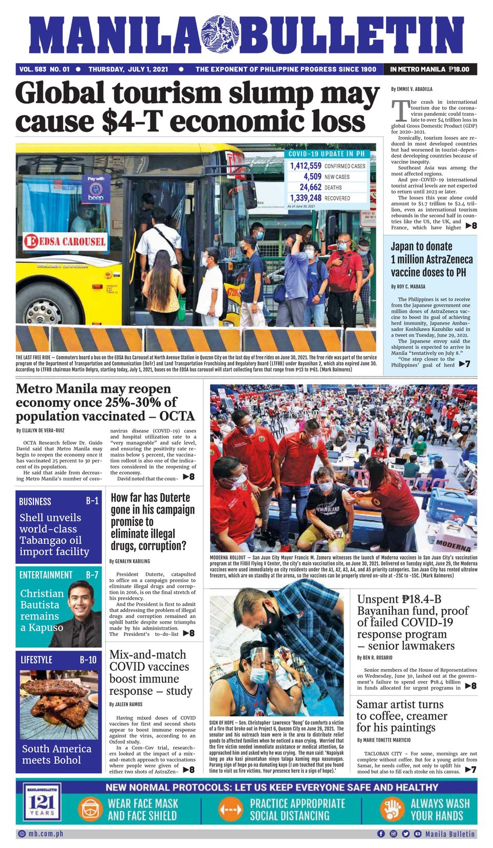 Get digital access to Manila Bulletin - July 1, 2021 issue | Magzter.com