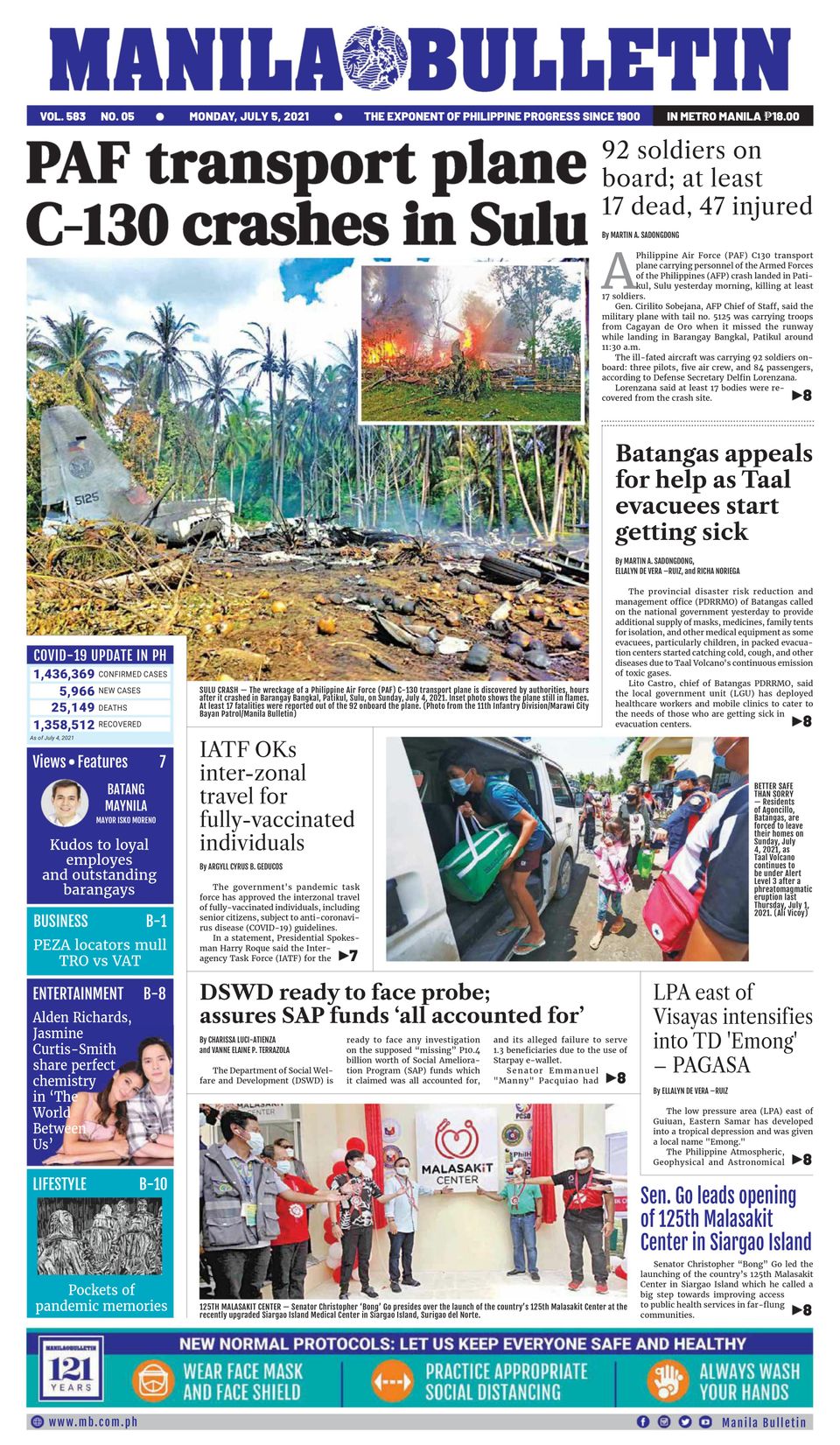 Get digital access to Manila Bulletin - July 5, 2021 issue | Magzter.com