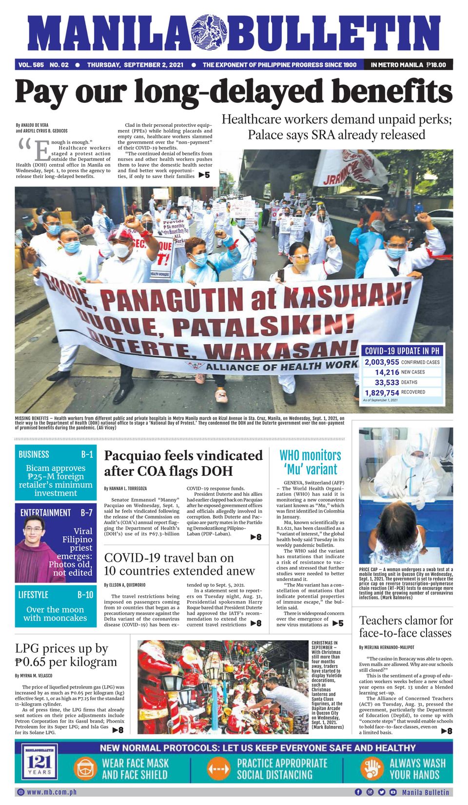 Get digital access to Manila Bulletin - September 2, 2021 issue ...