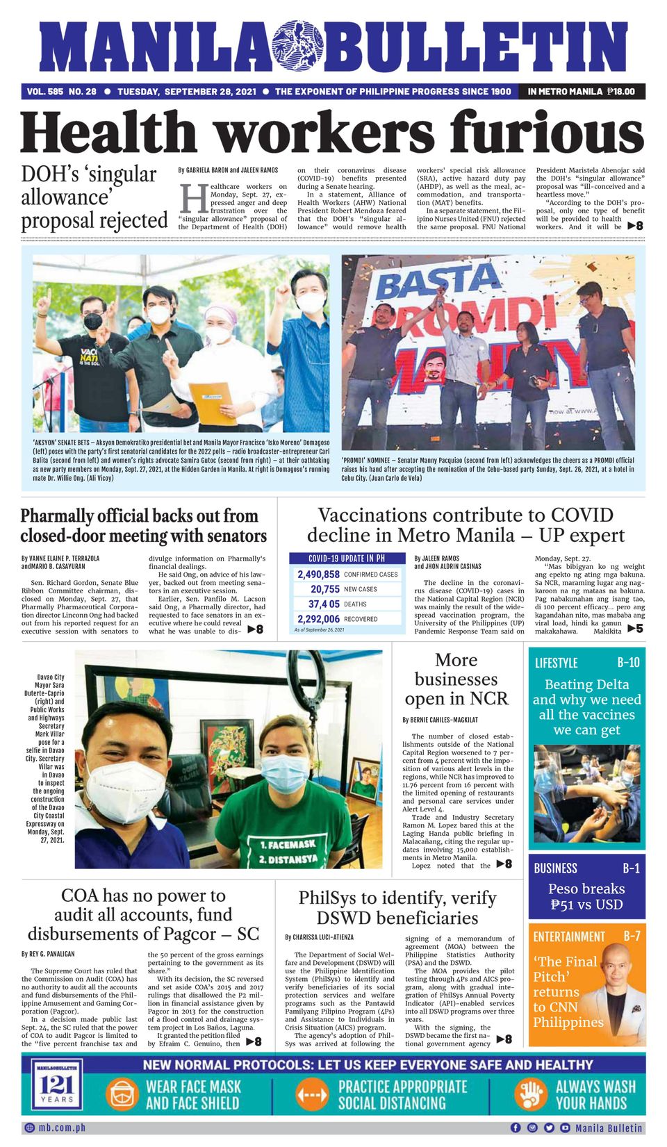 Get digital access to Manila Bulletin - September 28, 2021 issue ...