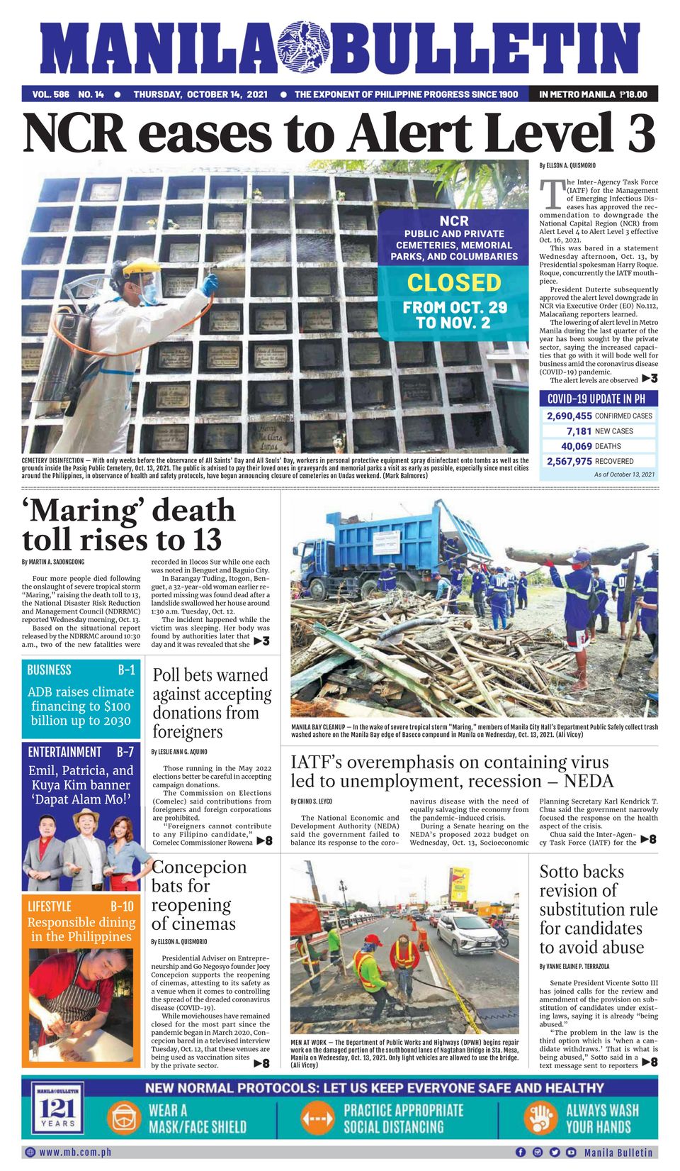 Get digital access to Manila Bulletin - October 14, 2021 issue ...