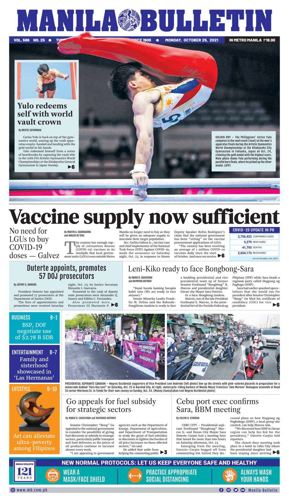 Get digital access to Manila Bulletin - October 25, 2021 issue ...