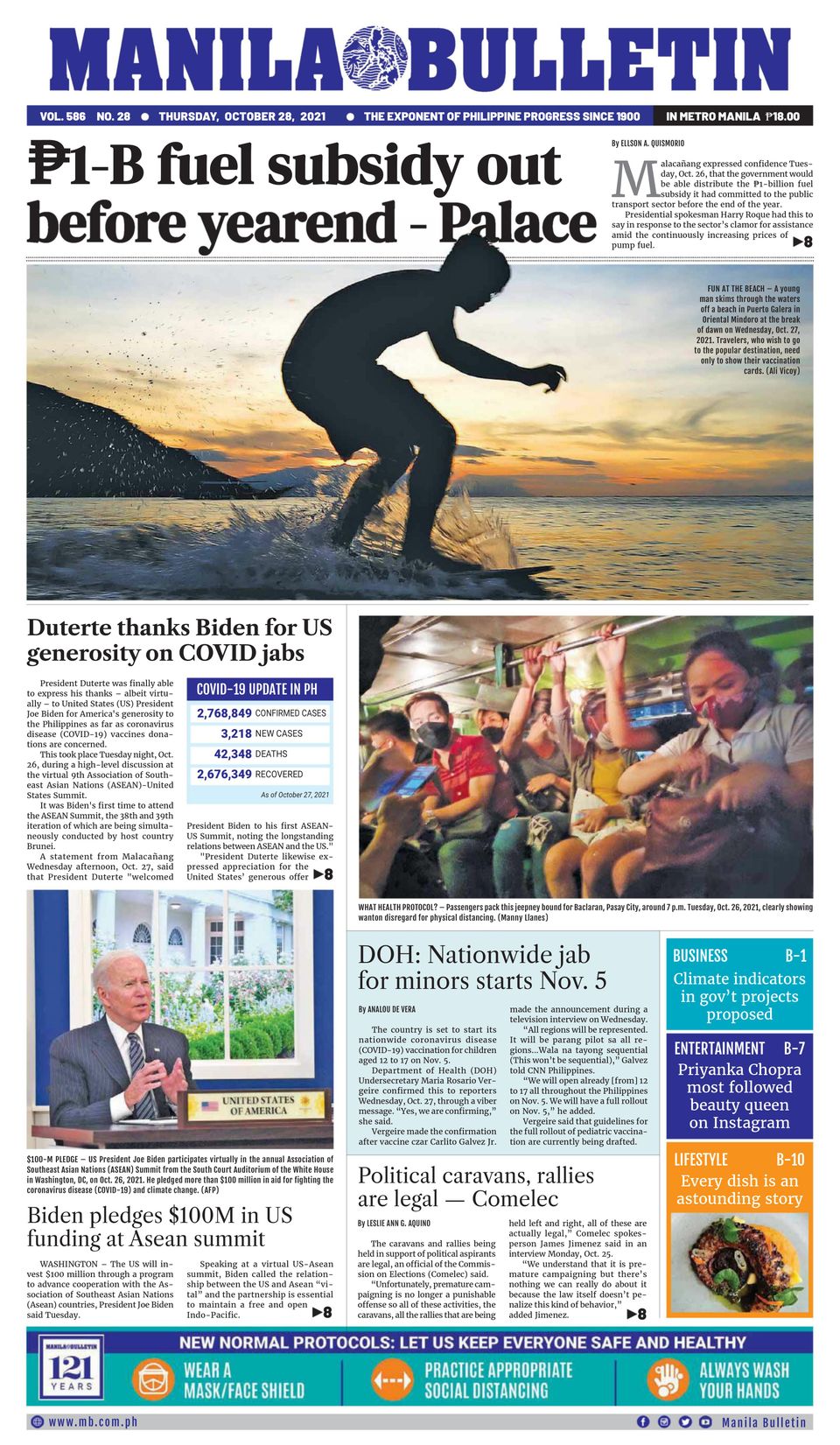 Get digital access to Manila Bulletin - October 28, 2021 issue ...