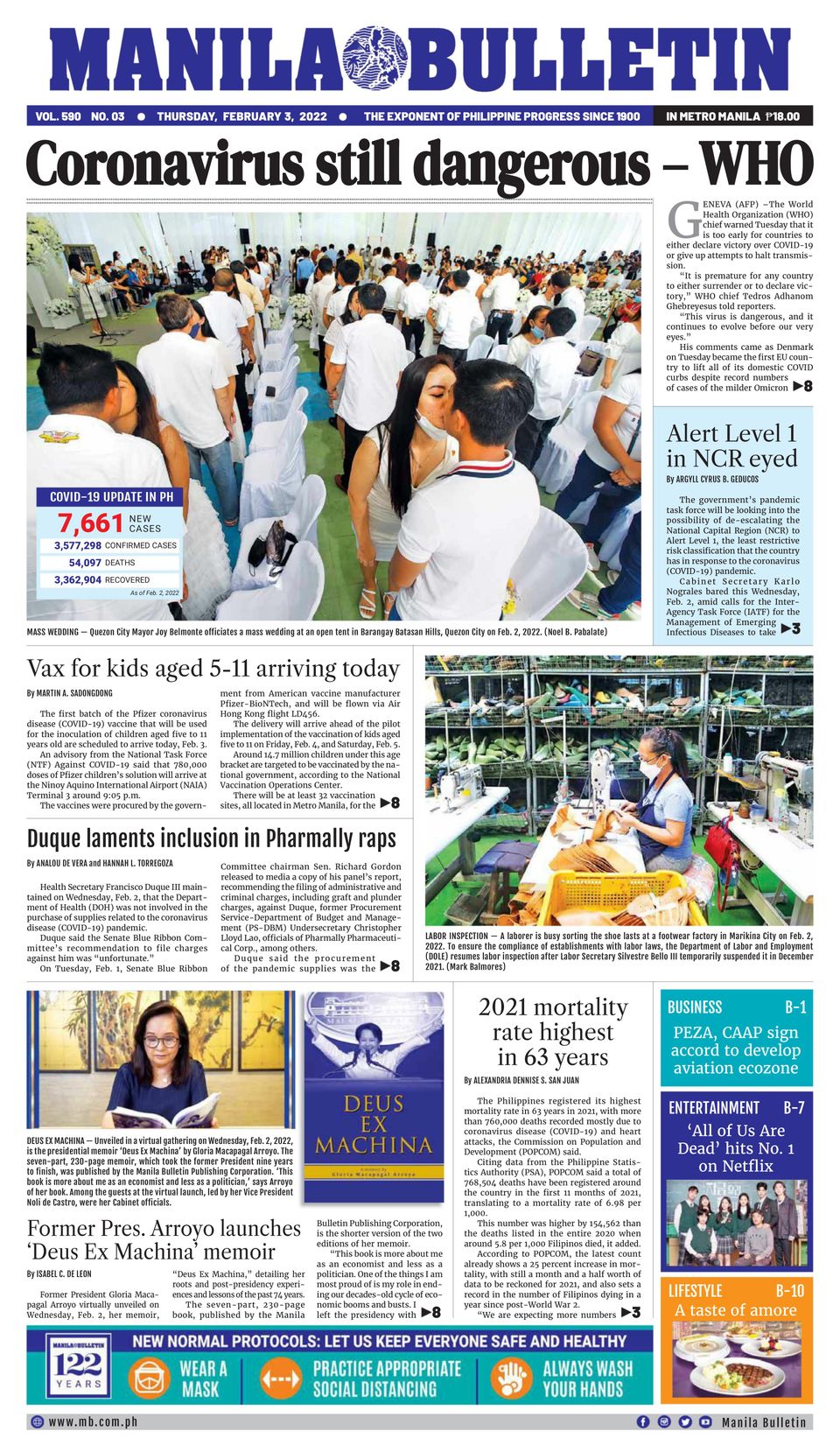 Manila Bulletin-February 3, 2022 Newspaper - Get your Digital Subscription