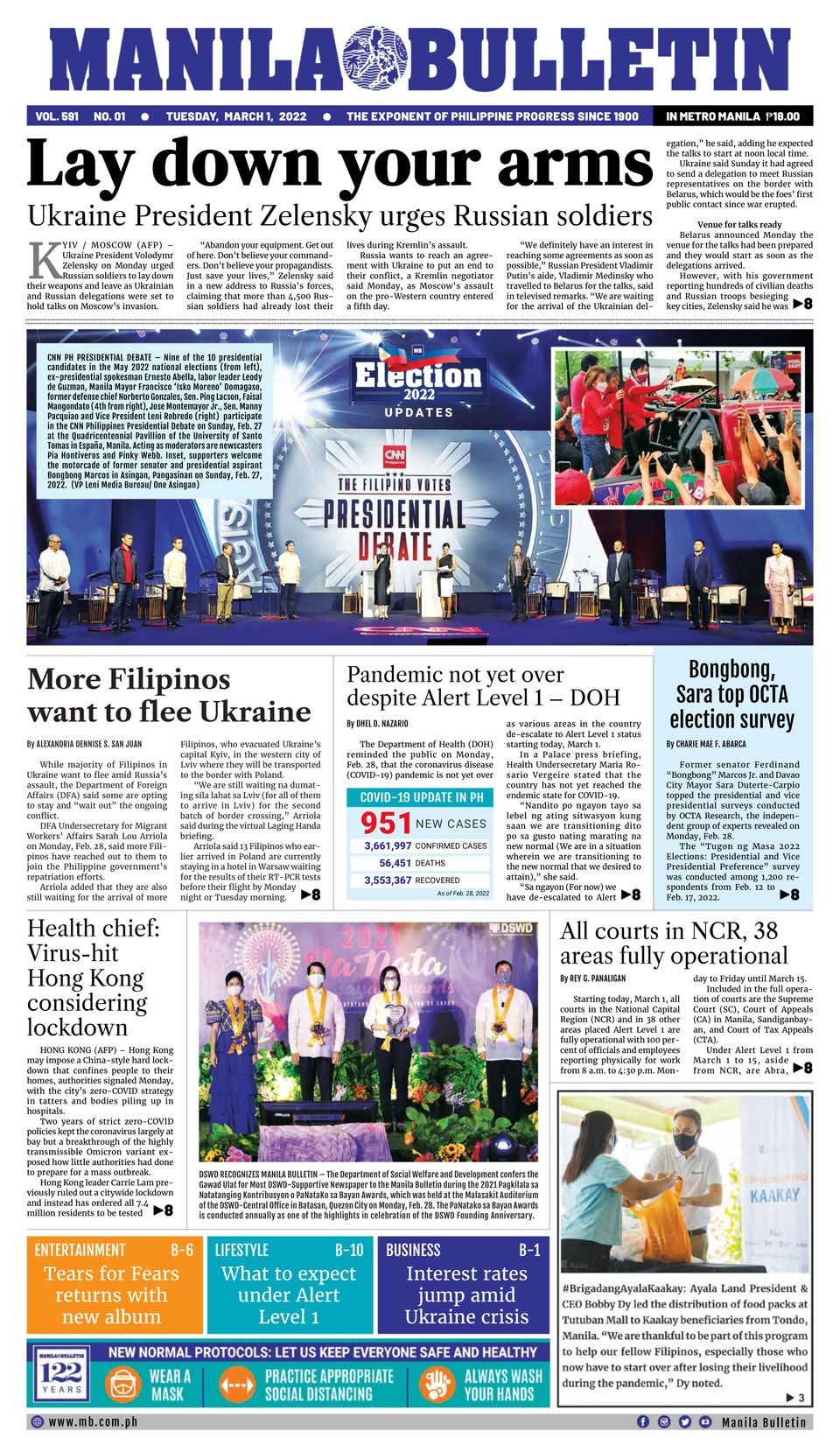 Manila Bulletin-March 1, 2022 Newspaper - Get your Digital Subscription