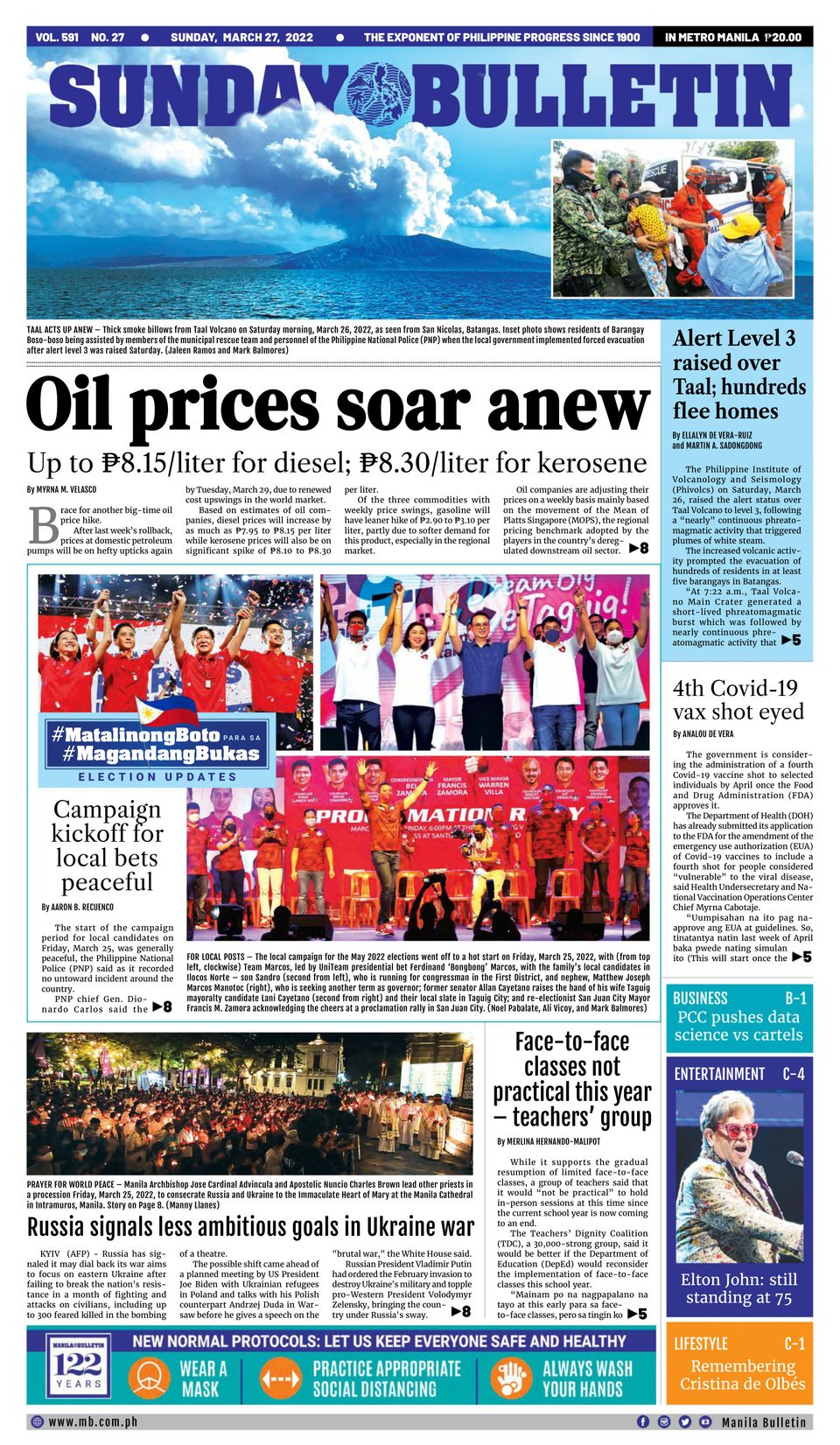 Manila Bulletin-March 27, 2022 Newspaper - Get your Digital Subscription