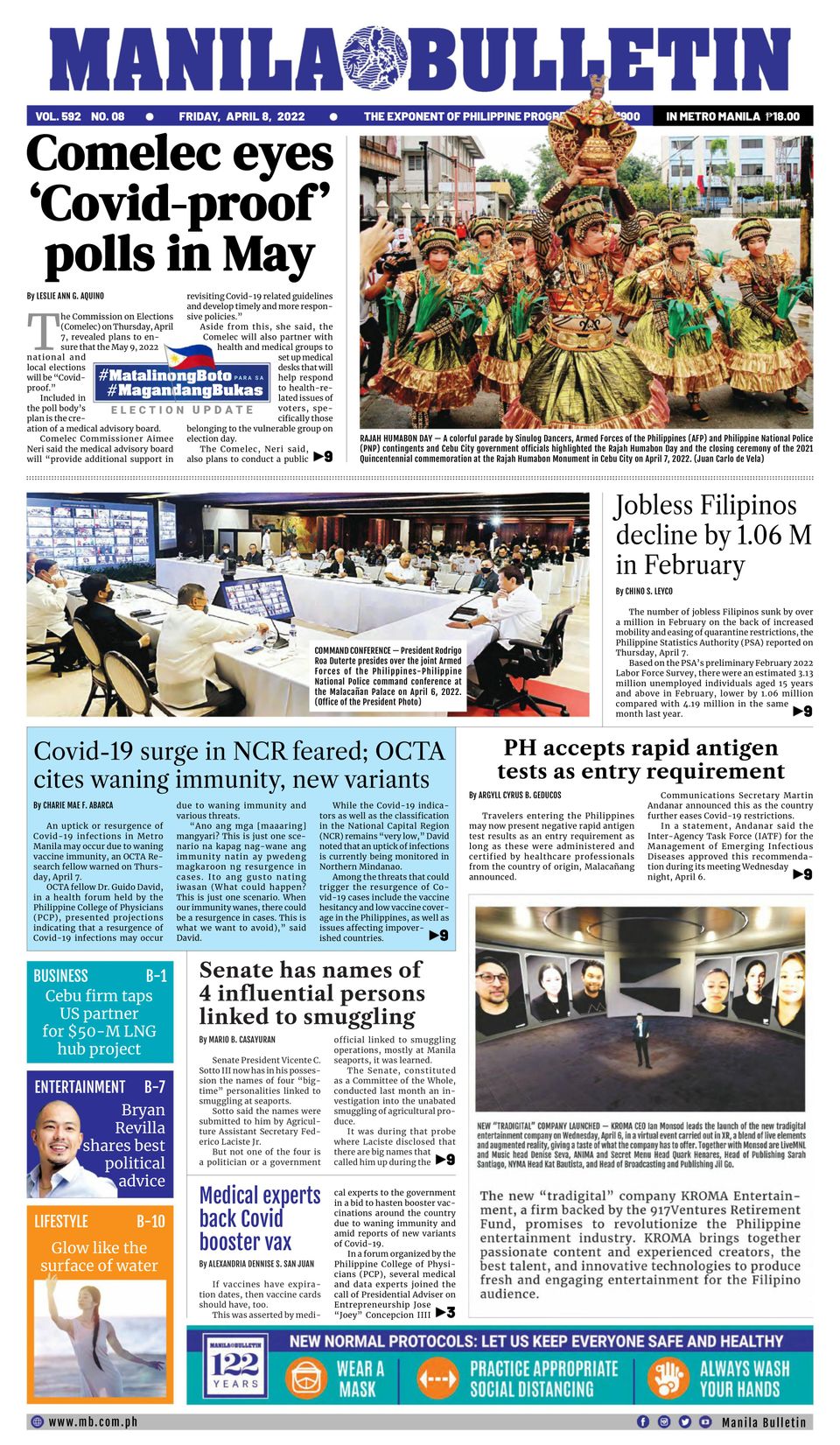 Manila Bulletin-April 8, 2022 Newspaper - Get your Digital Subscription