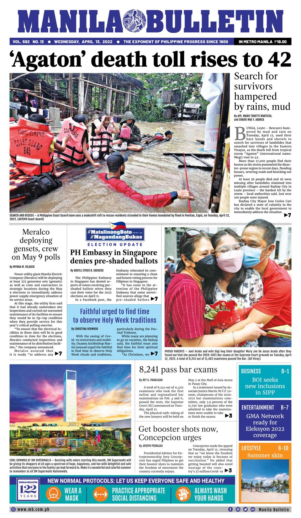 Manila Bulletin-April 13, 2022 Newspaper - Get your Digital Subscription