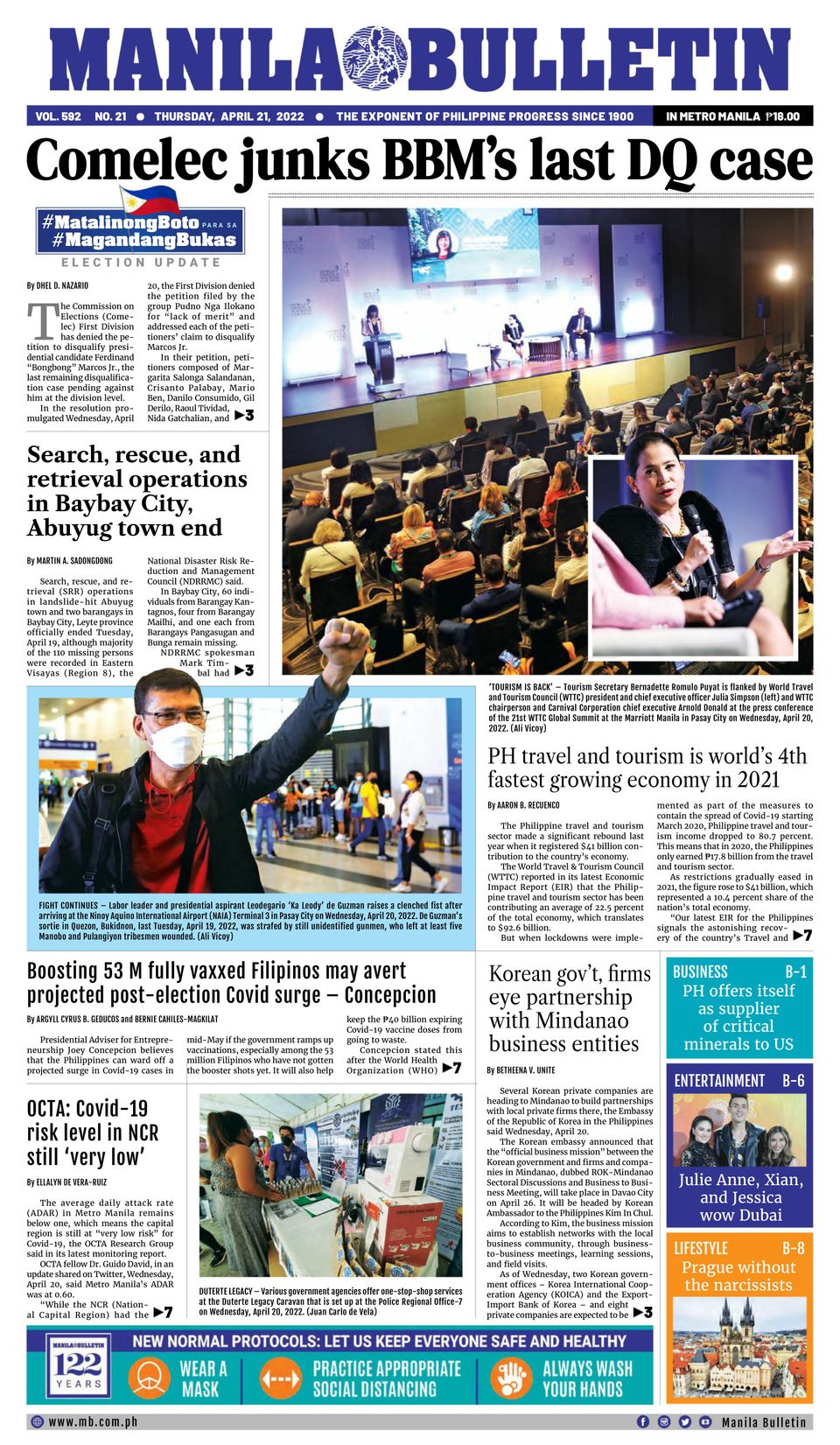 Manila Bulletin-April 21, 2022 Newspaper - Get your Digital Subscription