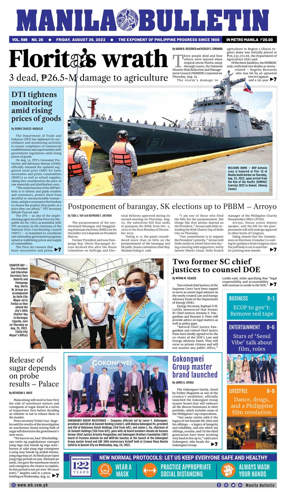 Manila Bulletin-August 26, 2022 Newspaper - Get your Digital Subscription
