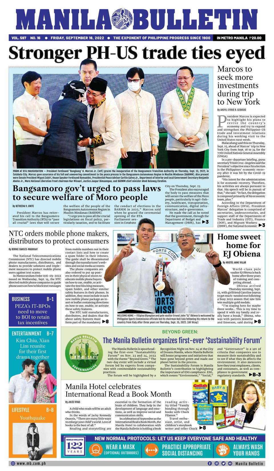 Get digital access to Manila Bulletin - September 16, 2022 issue | Magzter.com