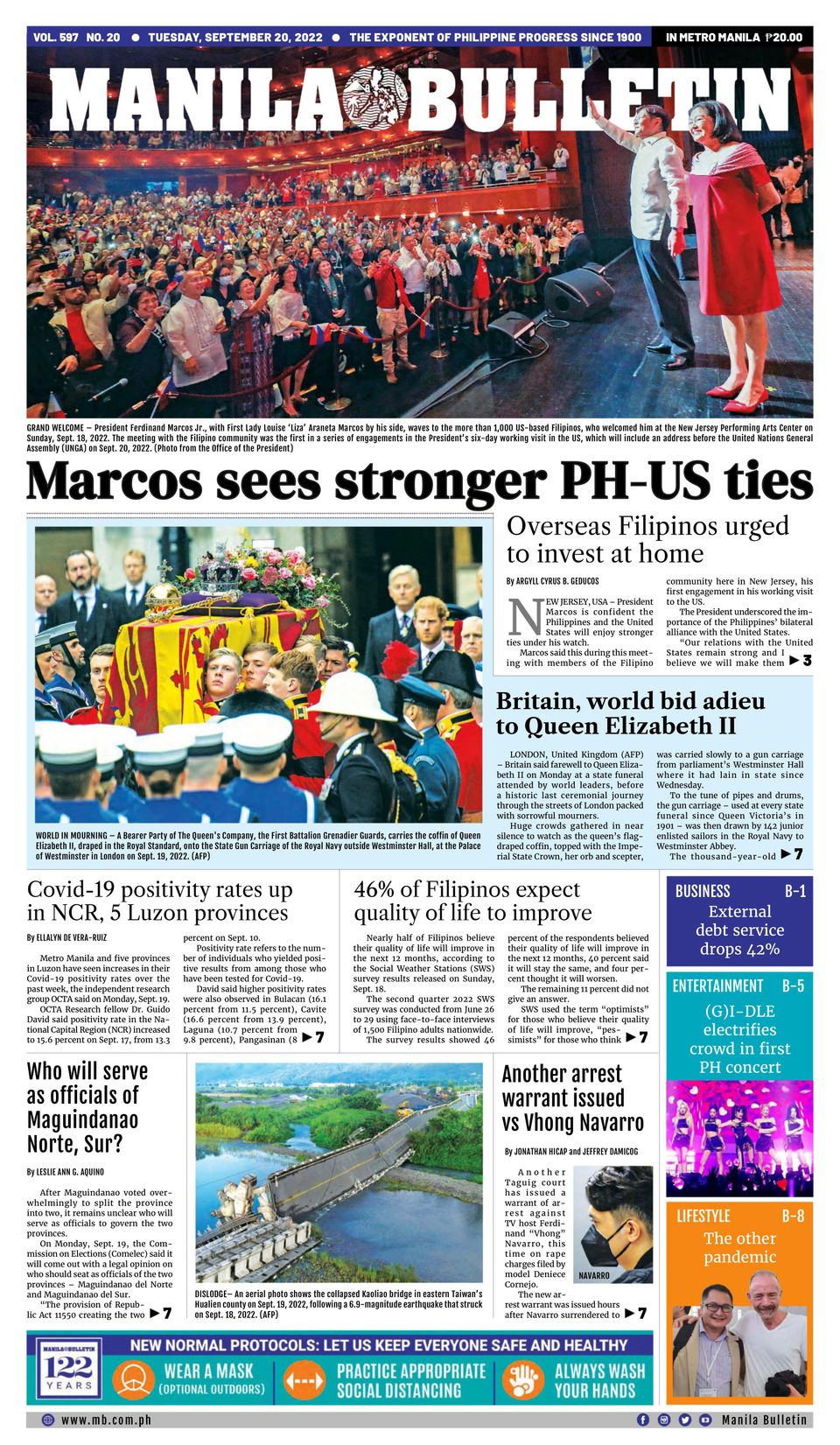 Manila Bulletin-September 20, 2022 Newspaper - Get your Digital ...