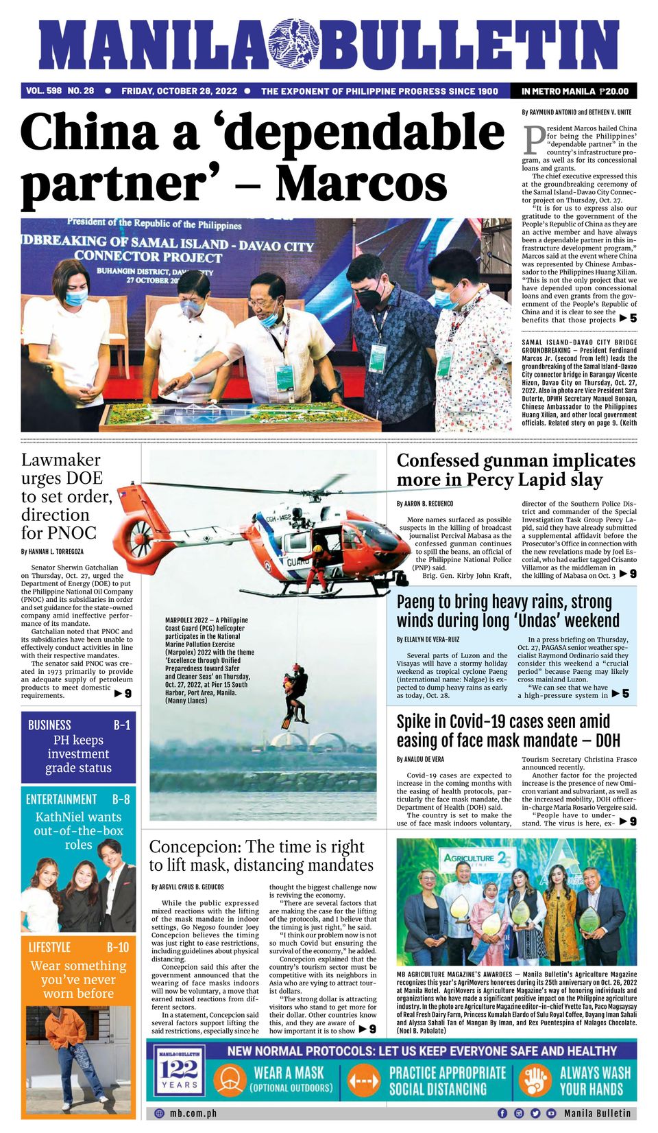 Manila Bulletin-October 28, 2022 Newspaper - Get your Digital Subscription
