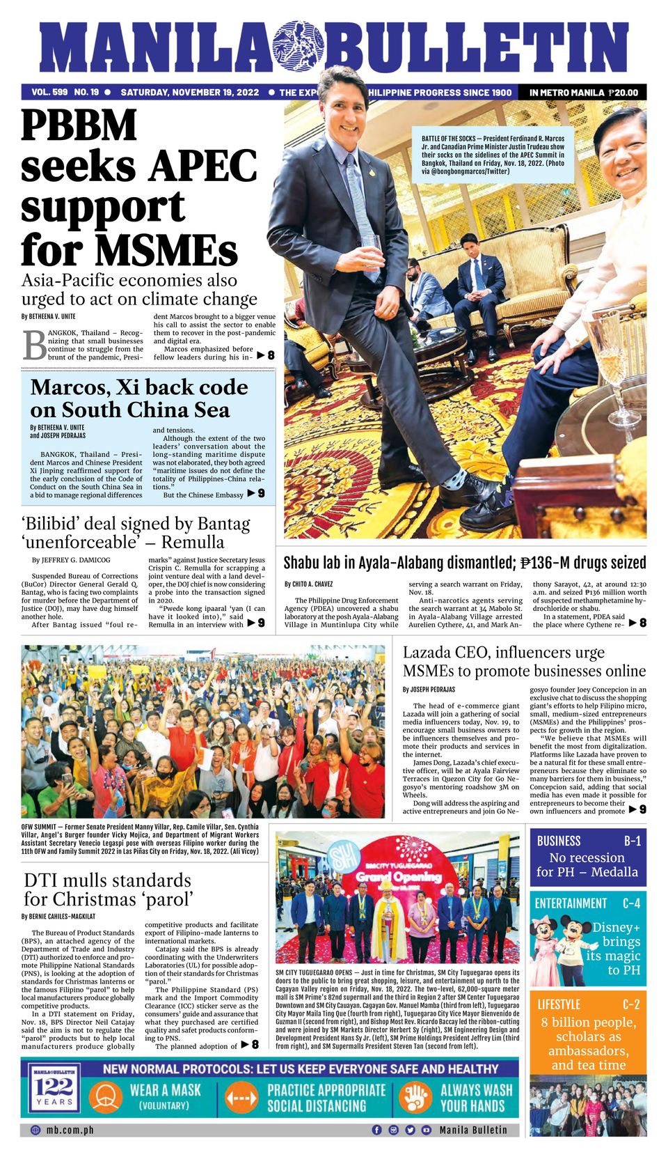 Get digital access to Manila Bulletin - November 19, 2022 issue ...
