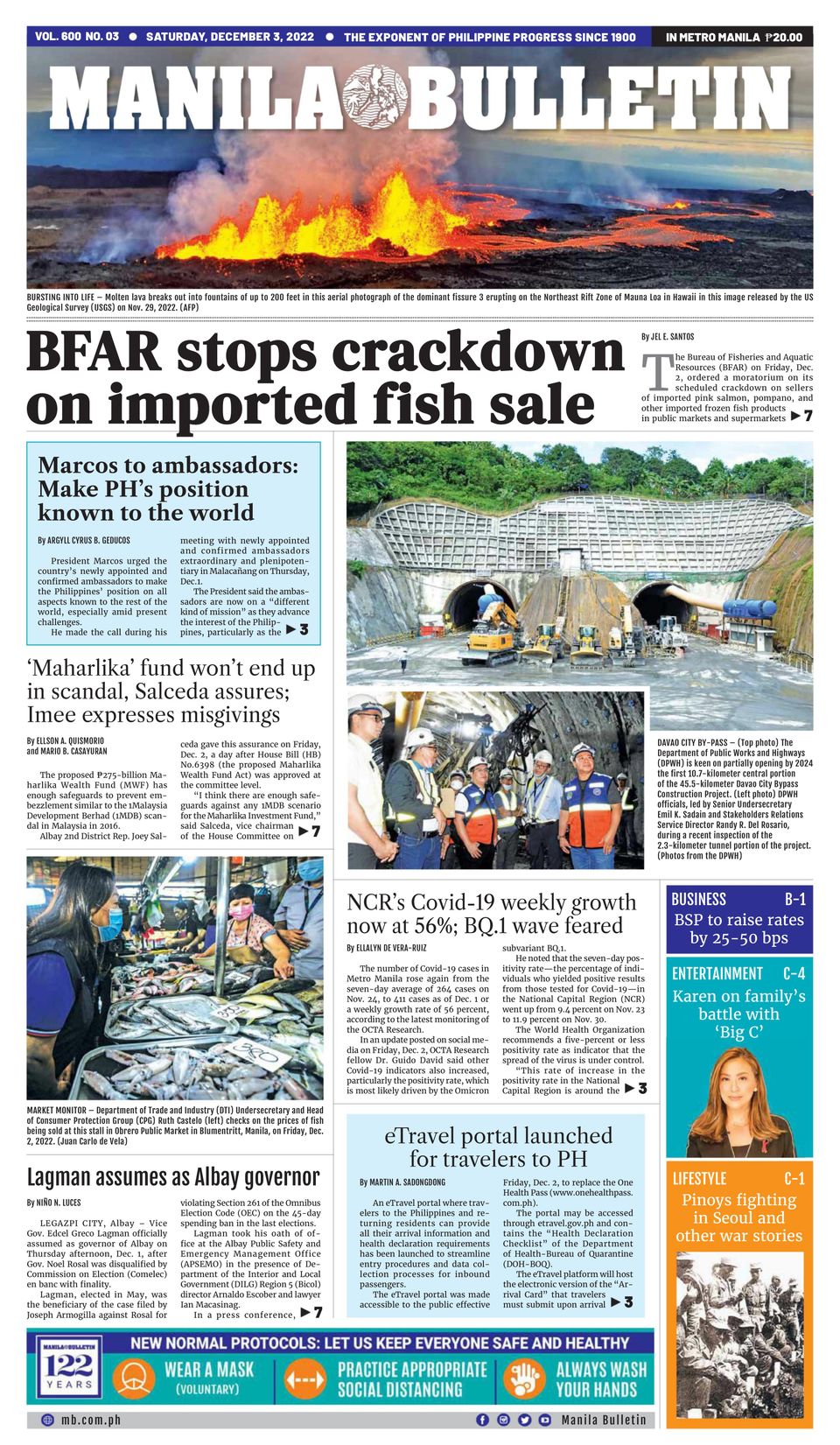 Manila Bulletin-December 3, 2022 Newspaper - Get your Digital Subscription