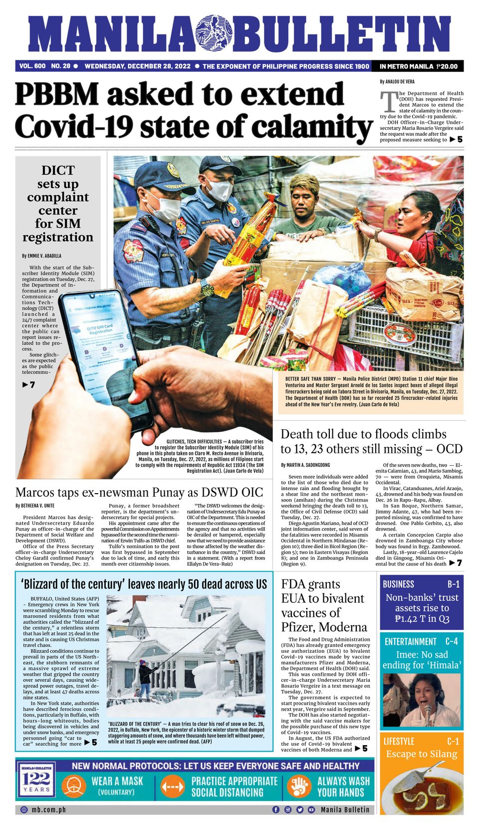 Get digital access to Manila Bulletin - December 28, 2022 issue | Magzter.com