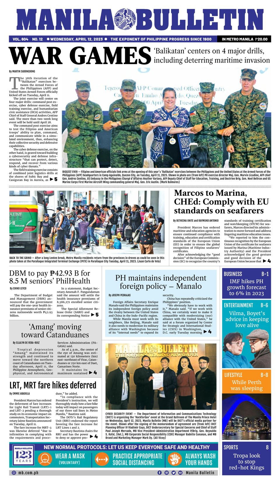 Get digital access to Manila Bulletin - April 12, 2023 issue | Magzter.com
