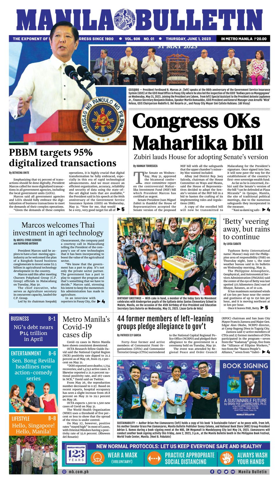 Get digital access to Manila Bulletin - June 1, 2023 issue | Magzter.com