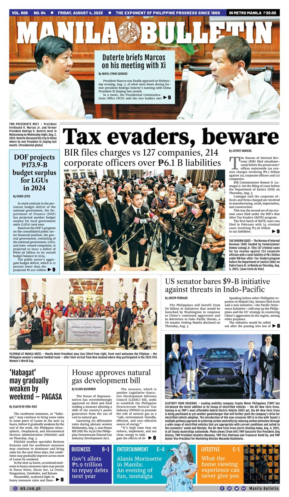 Get digital access to Manila Bulletin - August 4, 2023 issue | Magzter.com
