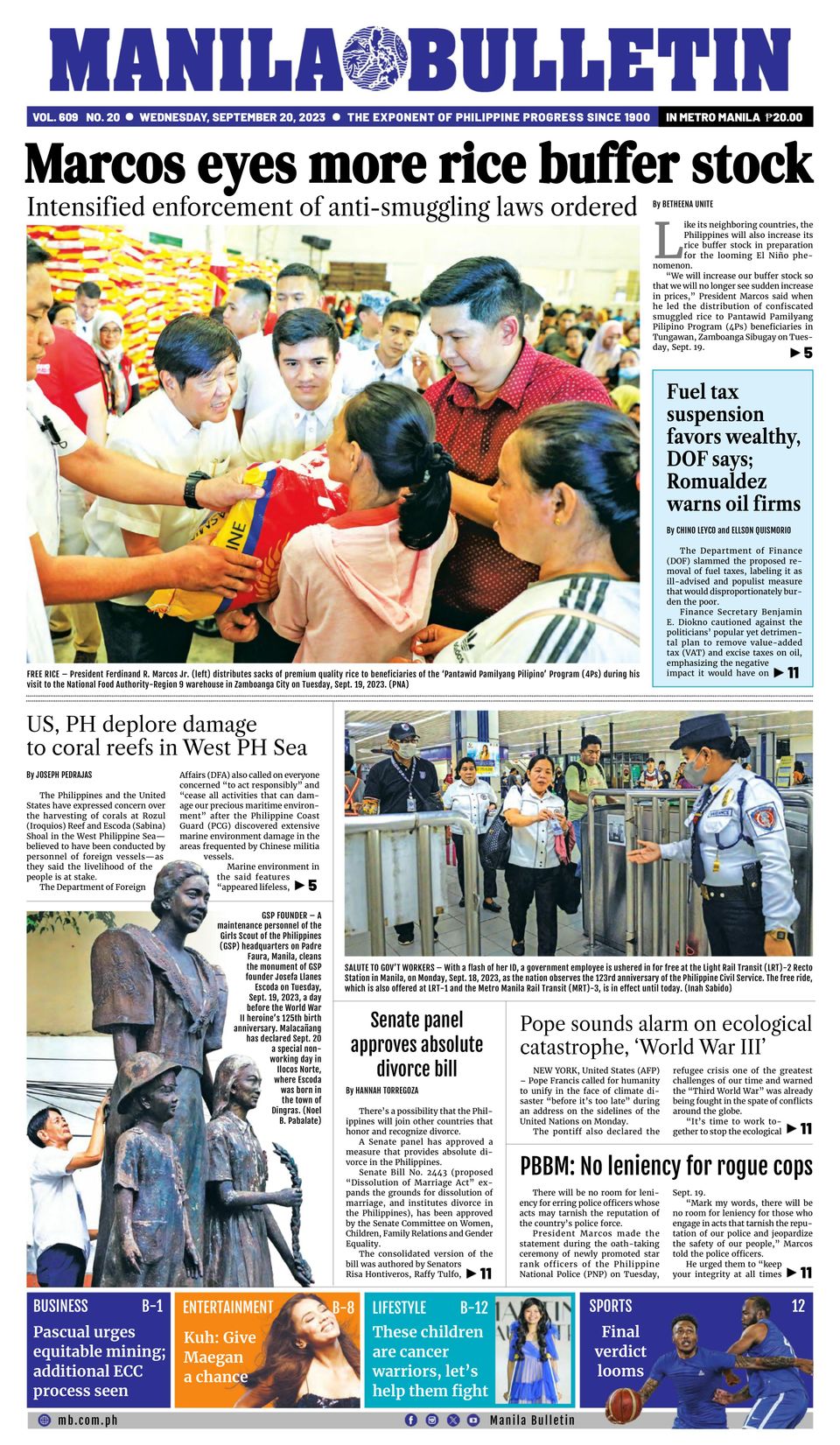 Get digital access to Manila Bulletin - September 20, 2023 issue | Magzter.com