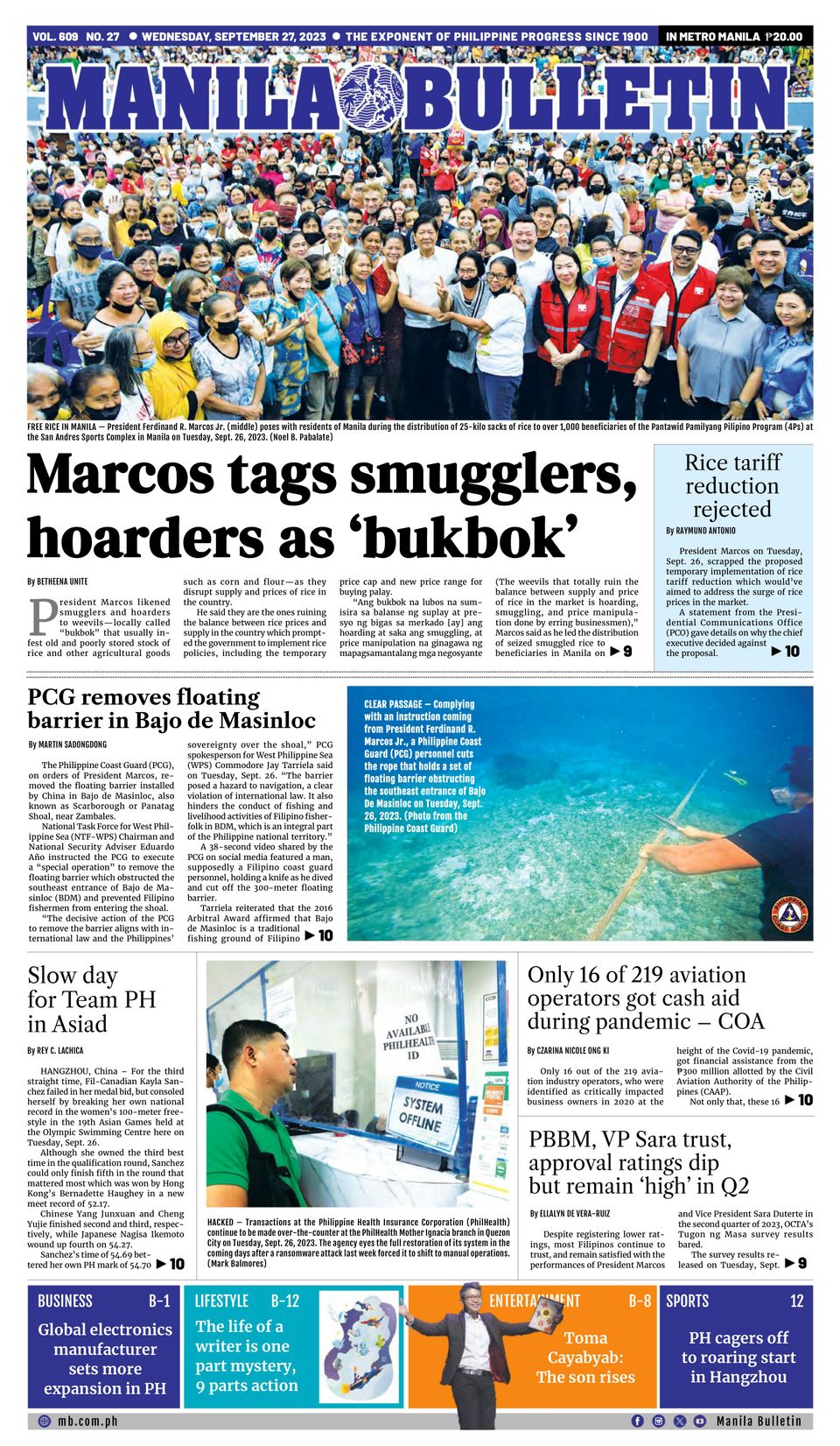 Get digital access to Manila Bulletin - September 27, 2023 issue | Magzter.com