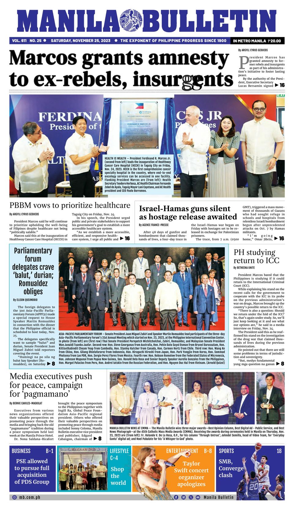 Get digital access to Manila Bulletin - November 25, 2023 issue | Magzter.com