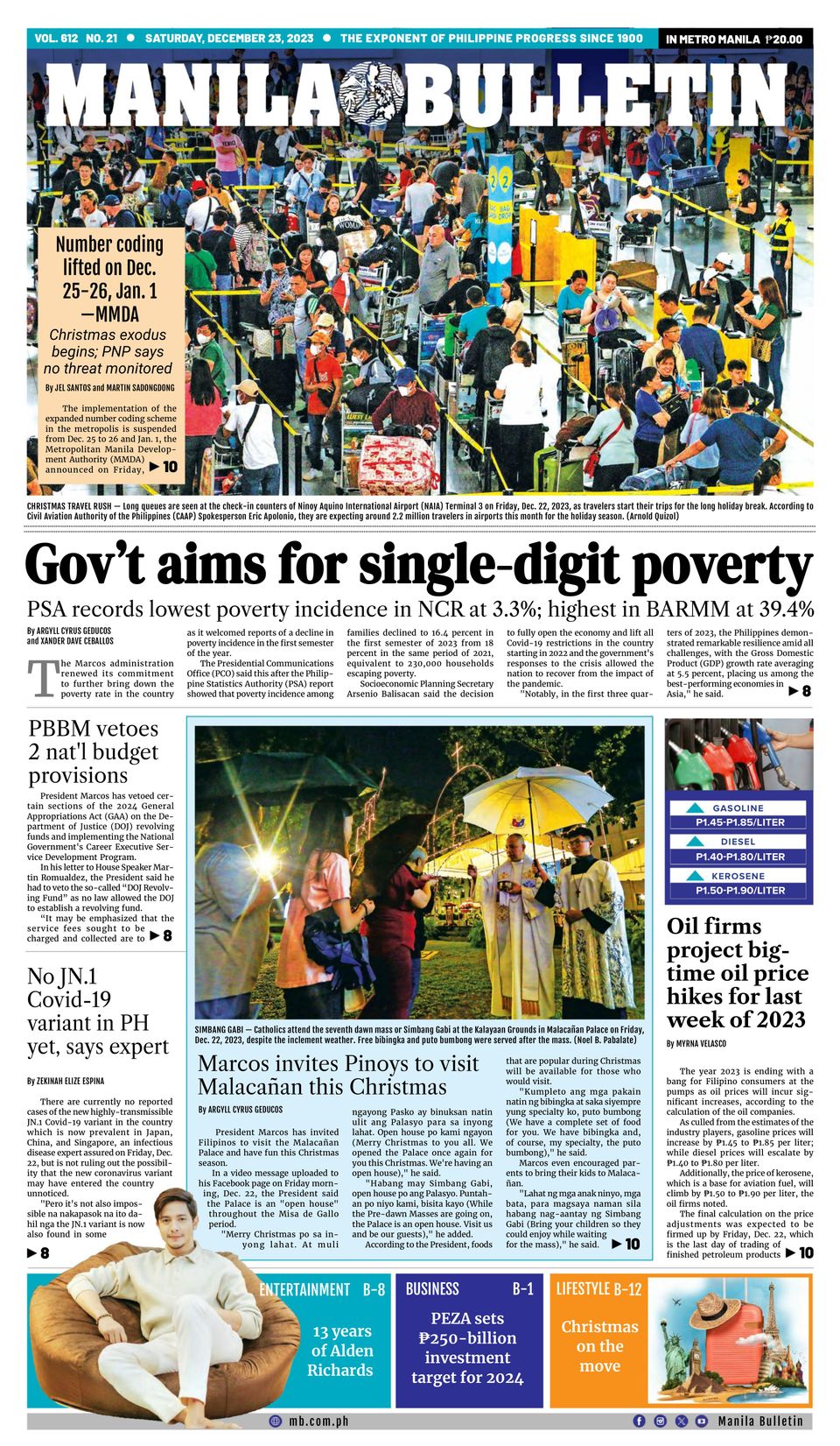 Get digital access to Manila Bulletin - December 23, 2023 issue ...