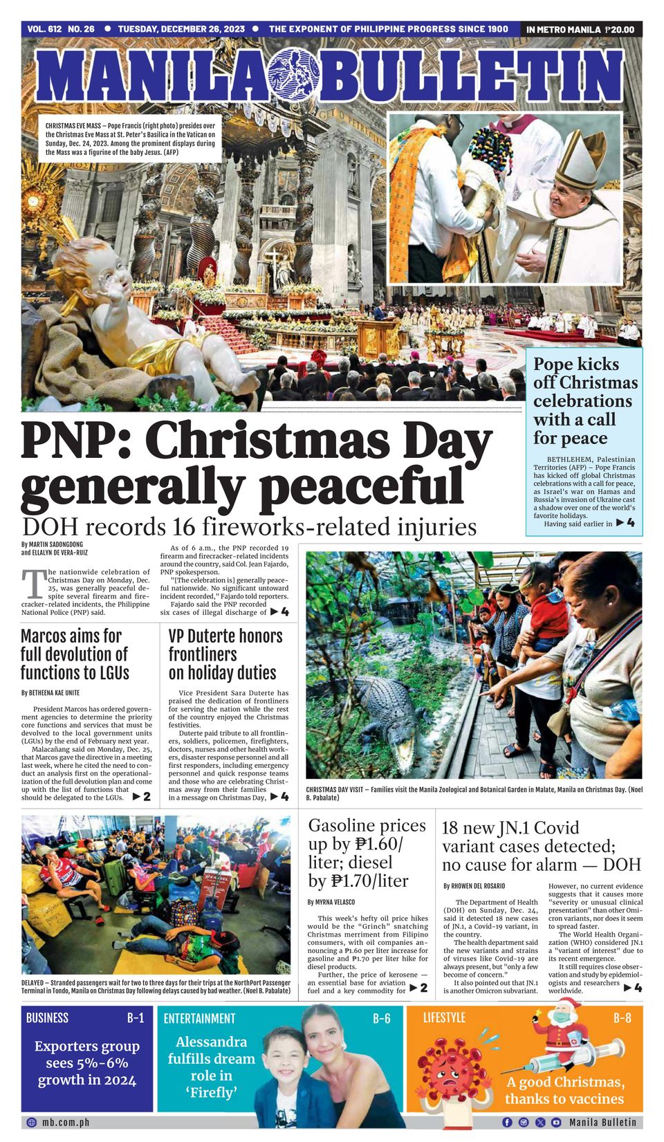 Get digital access to Manila Bulletin - December 26, 2023 issue | Magzter.com