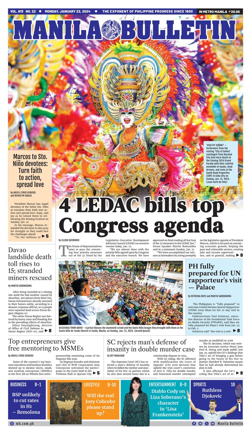 Get digital access to Manila Bulletin - January 22, 2024 issue | Magzter.com